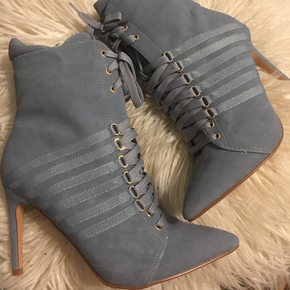 Angelina | Shoes | Denim Blue Booties | Poshmark